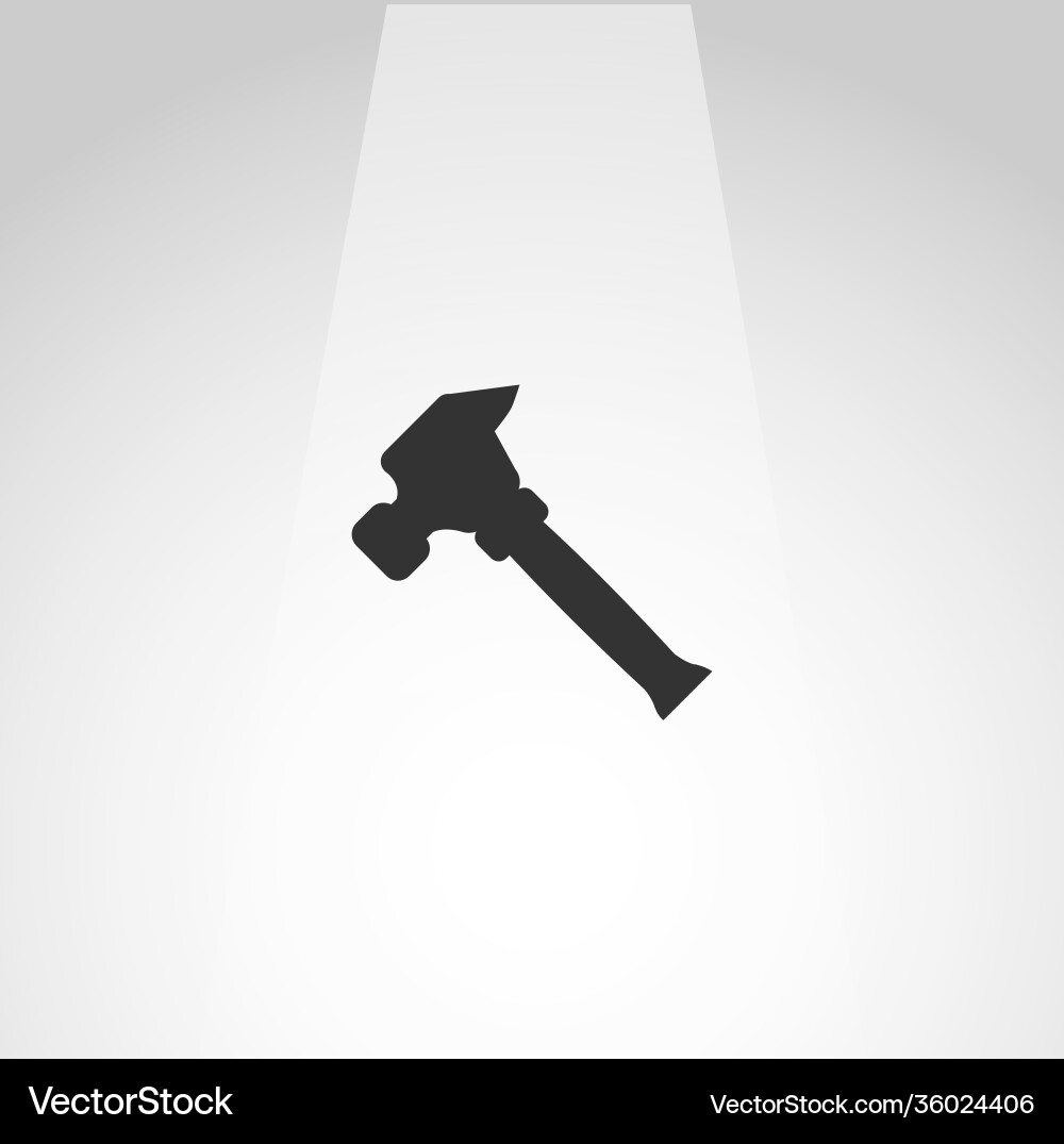 Hammer icon simple isolated icon Royalty Free Vector Image