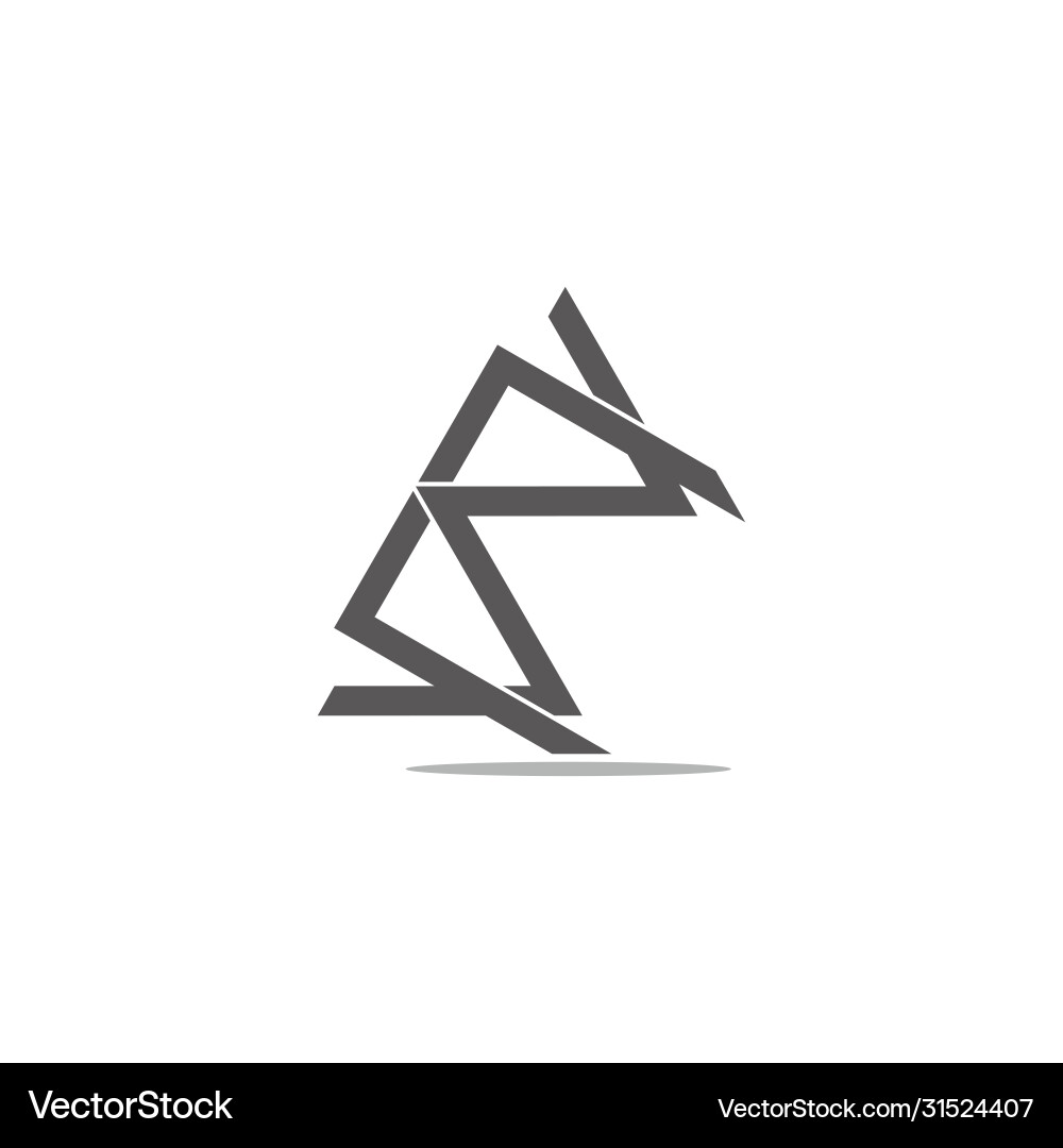 Letter cw simple linked overlap design symbol Vector Image
