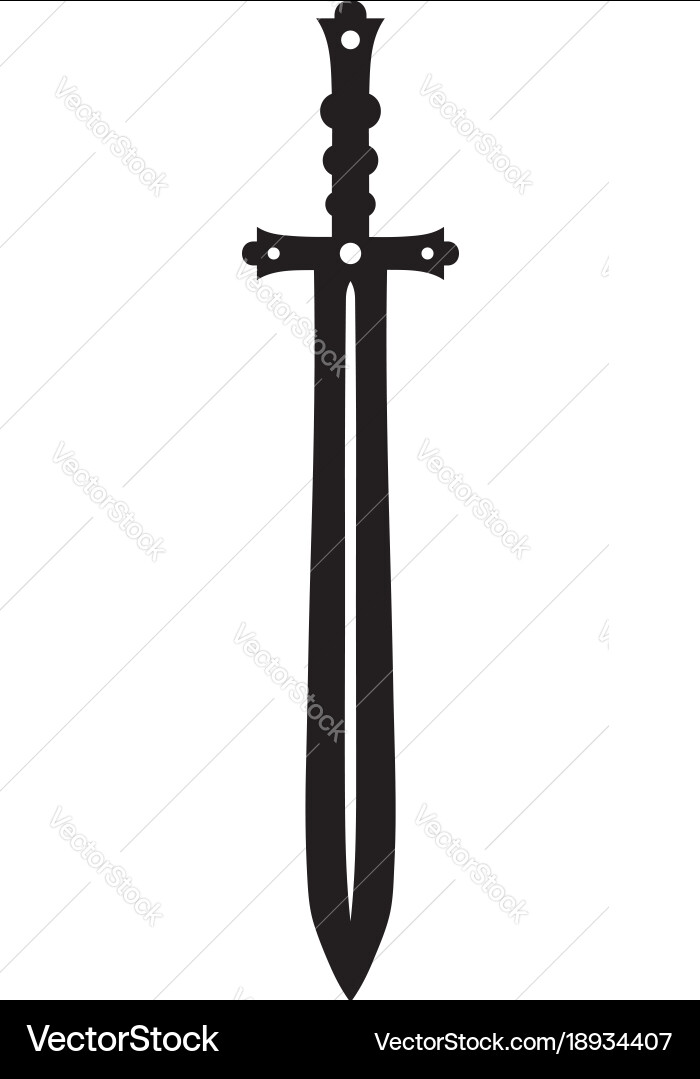 Medieval sword Royalty Free Vector Image - VectorStock