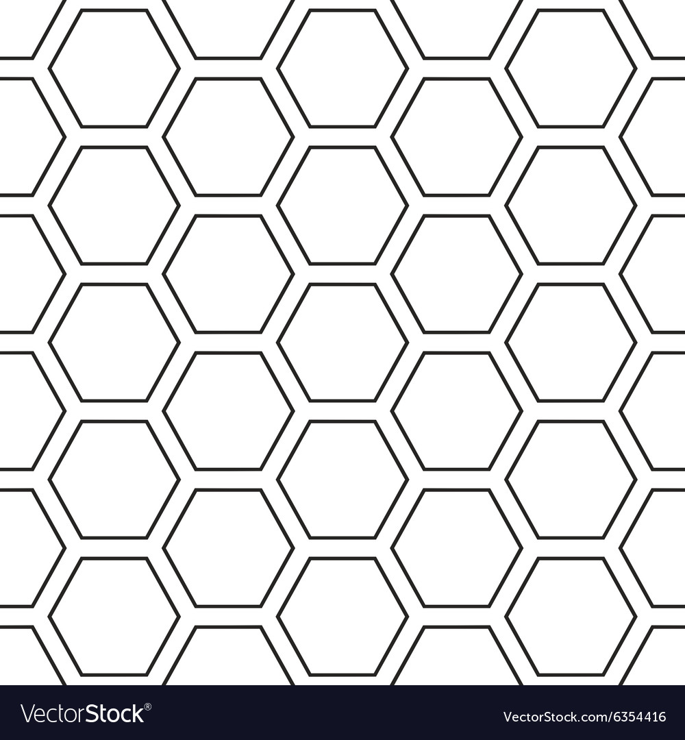 Hex stripped grid seamless pattern Royalty Free Vector Image