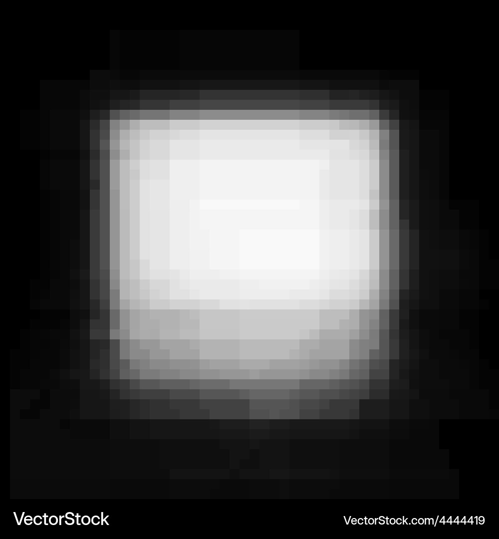 Vignette pixel grunge white stain on black Vector Image