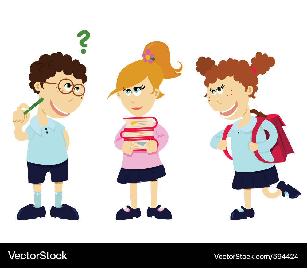 Cartoon students Royalty Free Vector Image - VectorStock