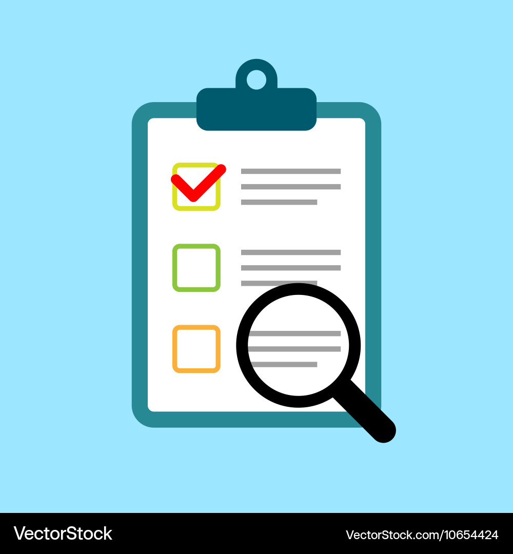Clipboard with survey quiz or report Royalty Free Vector