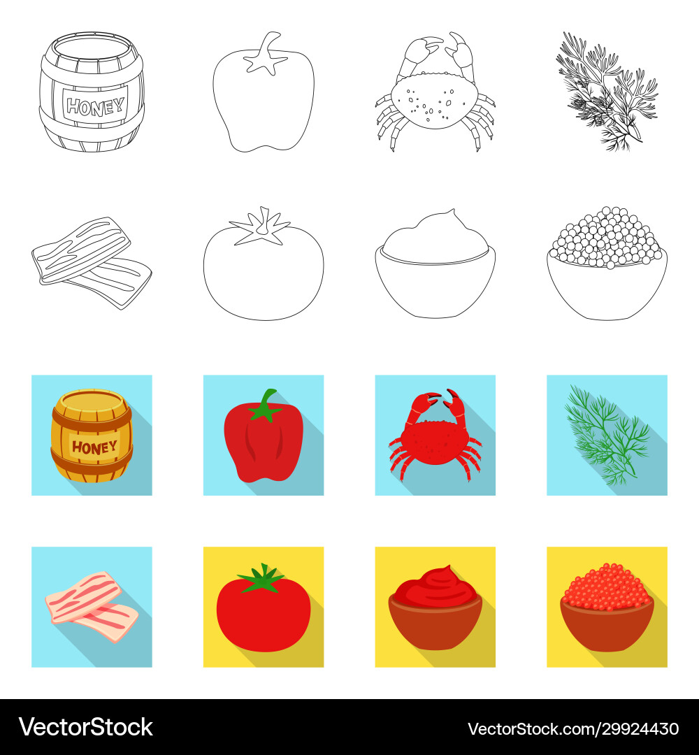 Isolated object taste and product sign set Vector Image