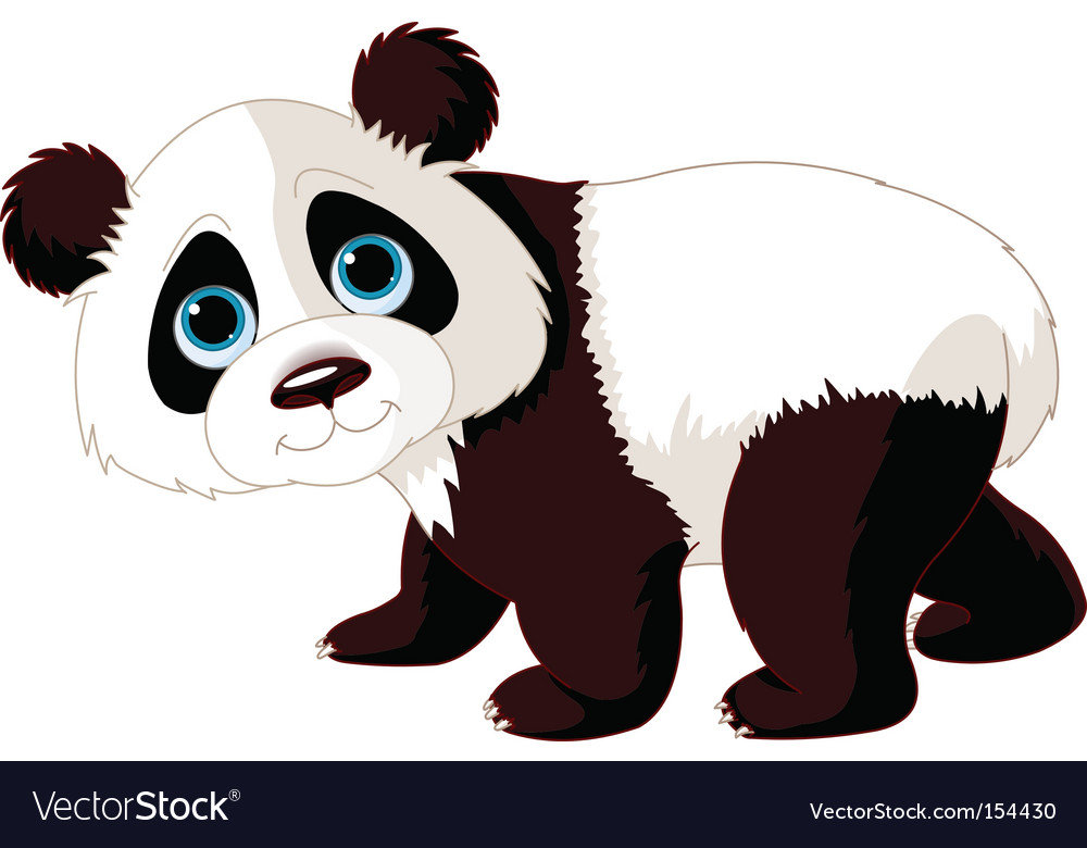 Walking panda Royalty Free Vector Image - VectorStock