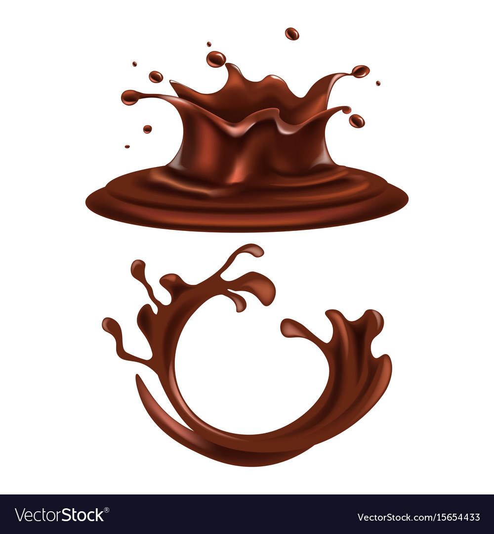 Brown colored splashes Royalty Free Vector Image