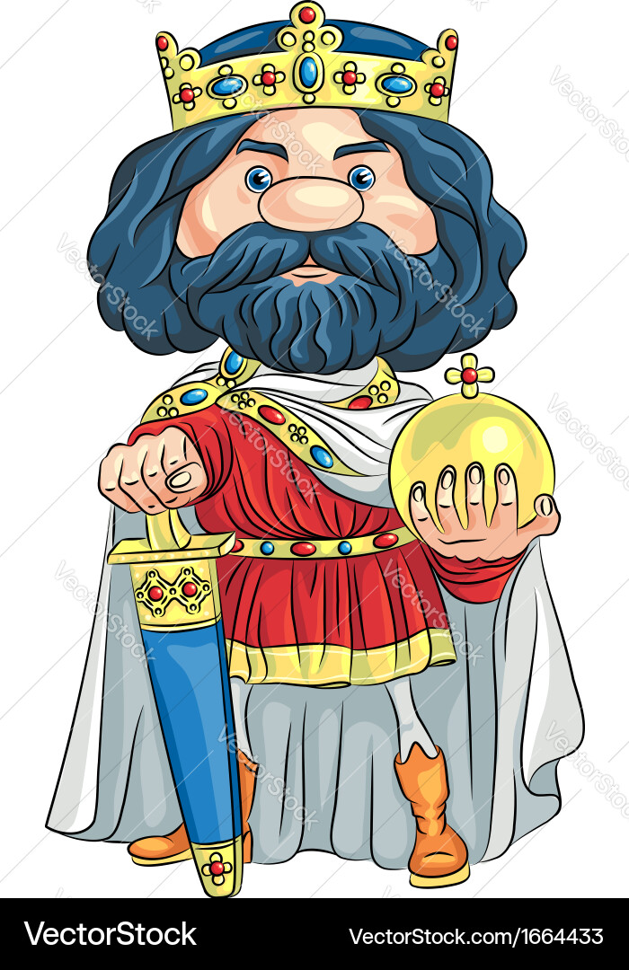 Cartoon King Charles the First Royalty Free Vector Image