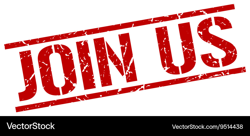 Join us stamp Royalty Free Vector Image - VectorStock