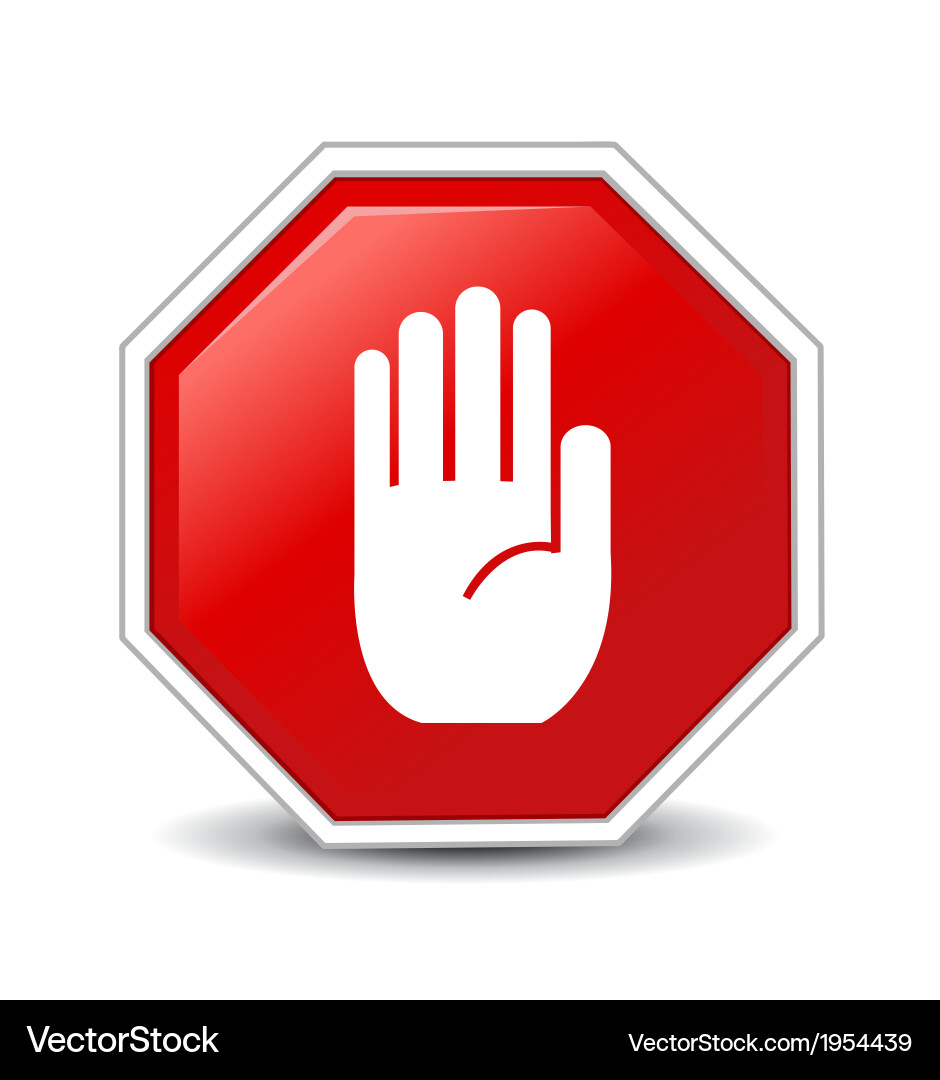Stop sign Royalty Free Vector Image - VectorStock