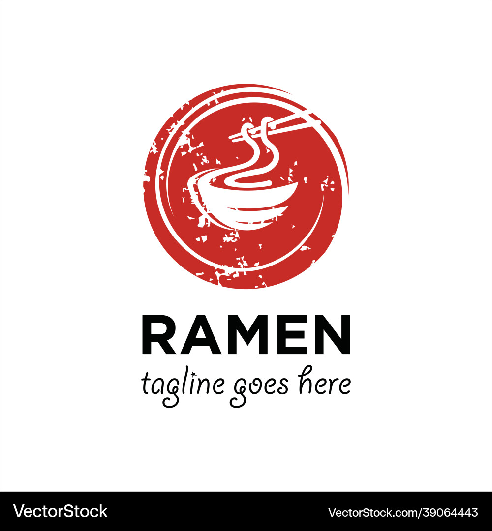 Ramen logo design Royalty Free Vector Image - VectorStock
