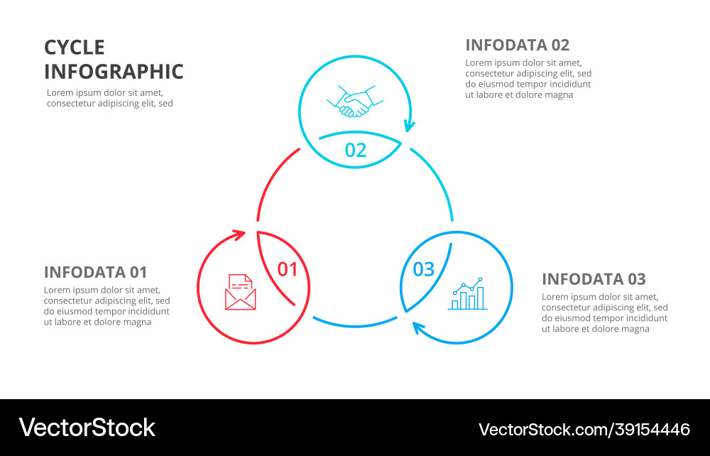 Cyclic lines infographic modern infographic Vector Image