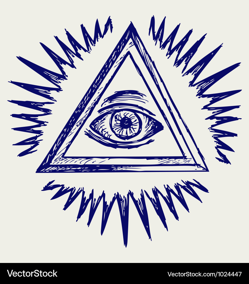 All seeing eye Royalty Free Vector Image - VectorStock