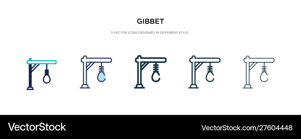 Gibbet icon in different style two colored Vector Image