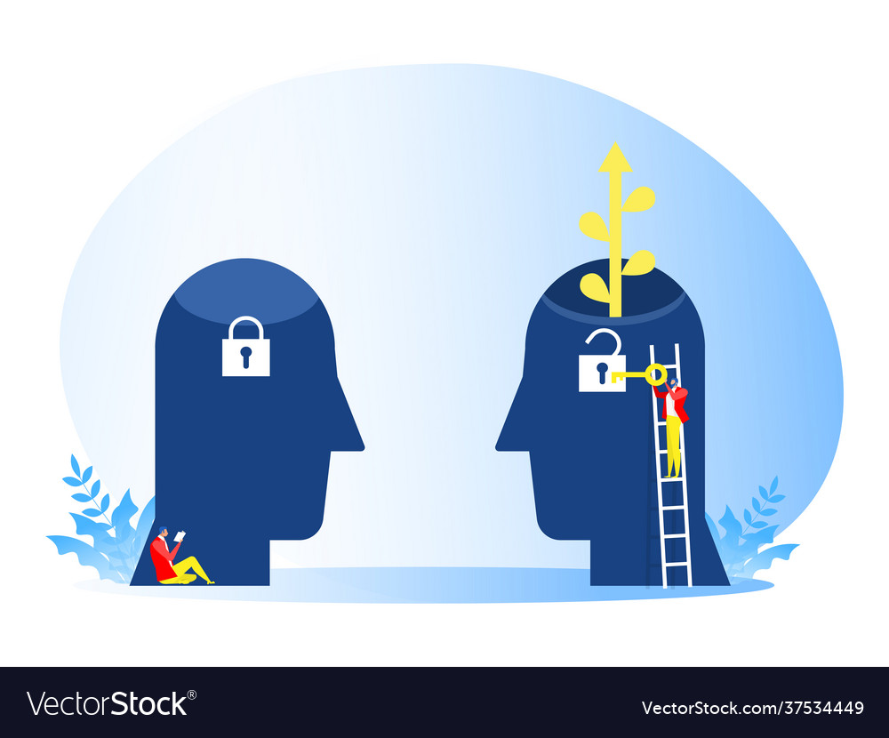 Businessman carry big key to unlock idea growth Vector Image
