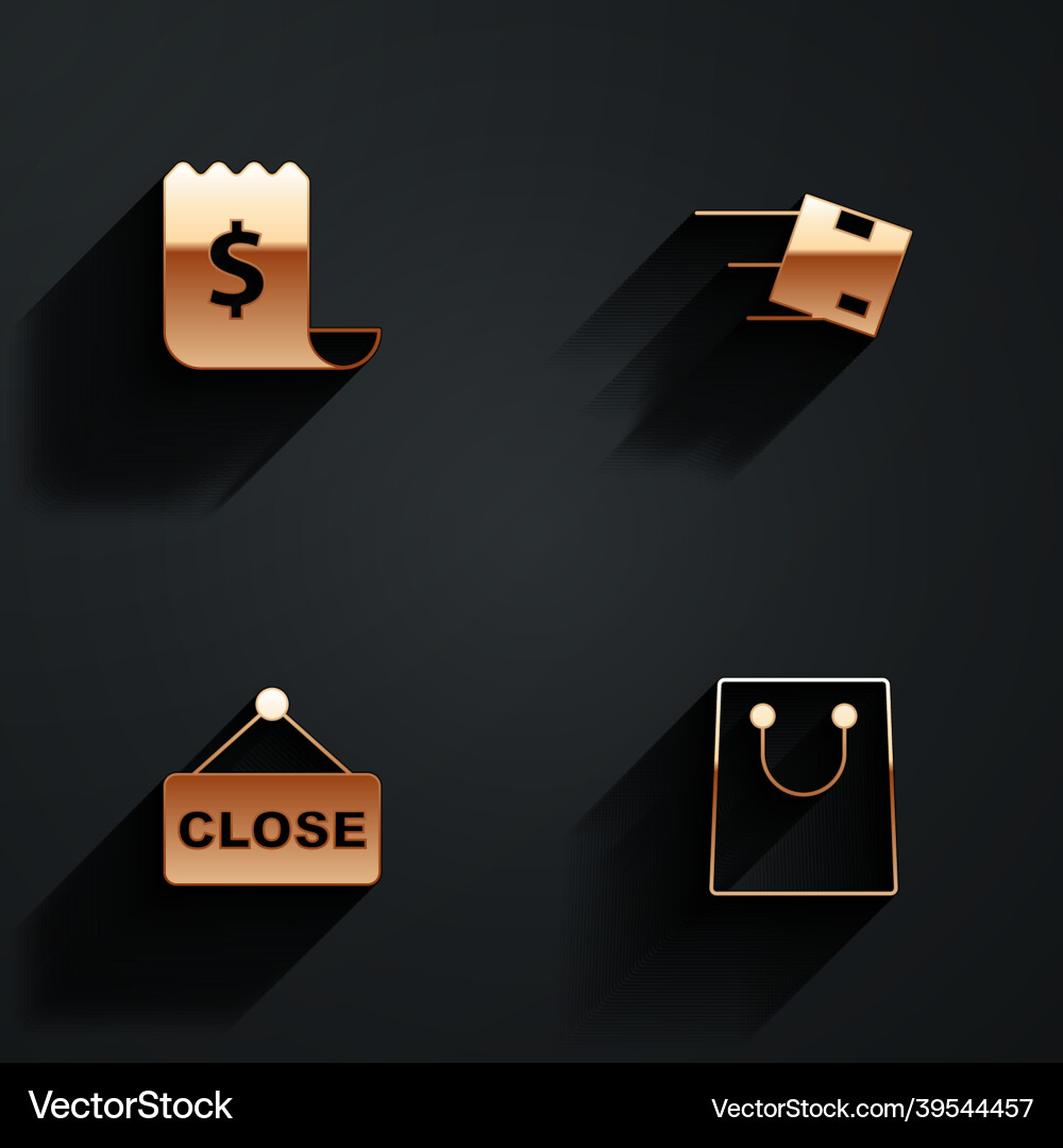 Set paper check and financial check location Vector Image