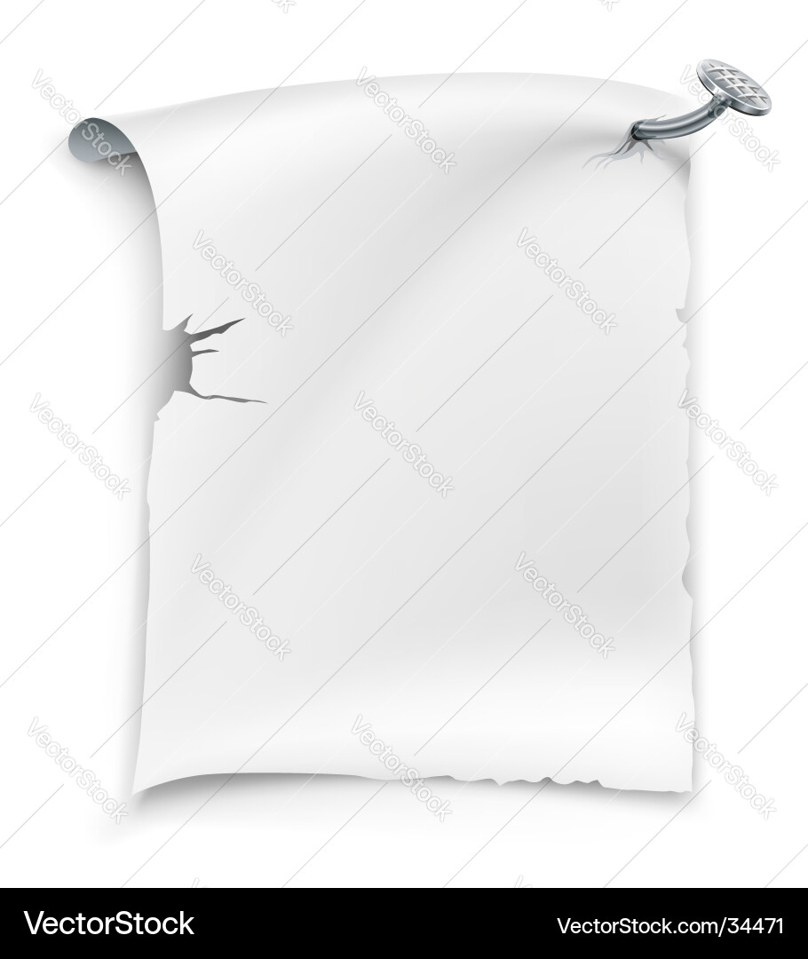 Blank paper sheet Royalty Free Vector Image - VectorStock