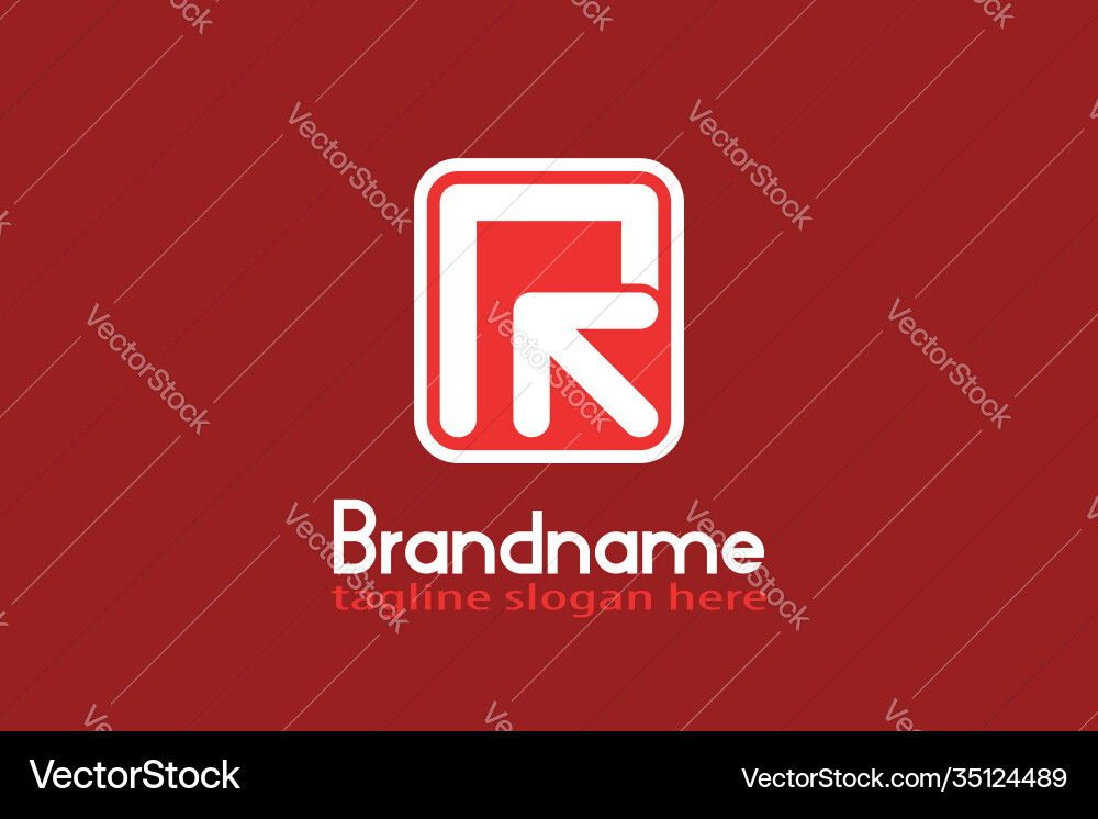 Letter r arrow logo Royalty Free Vector Image - VectorStock