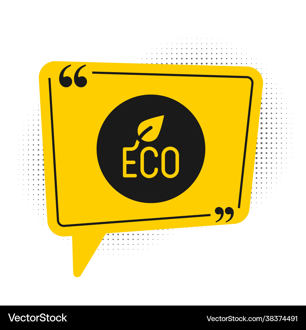 Black leaf eco symbol icon isolated on white Vector Image