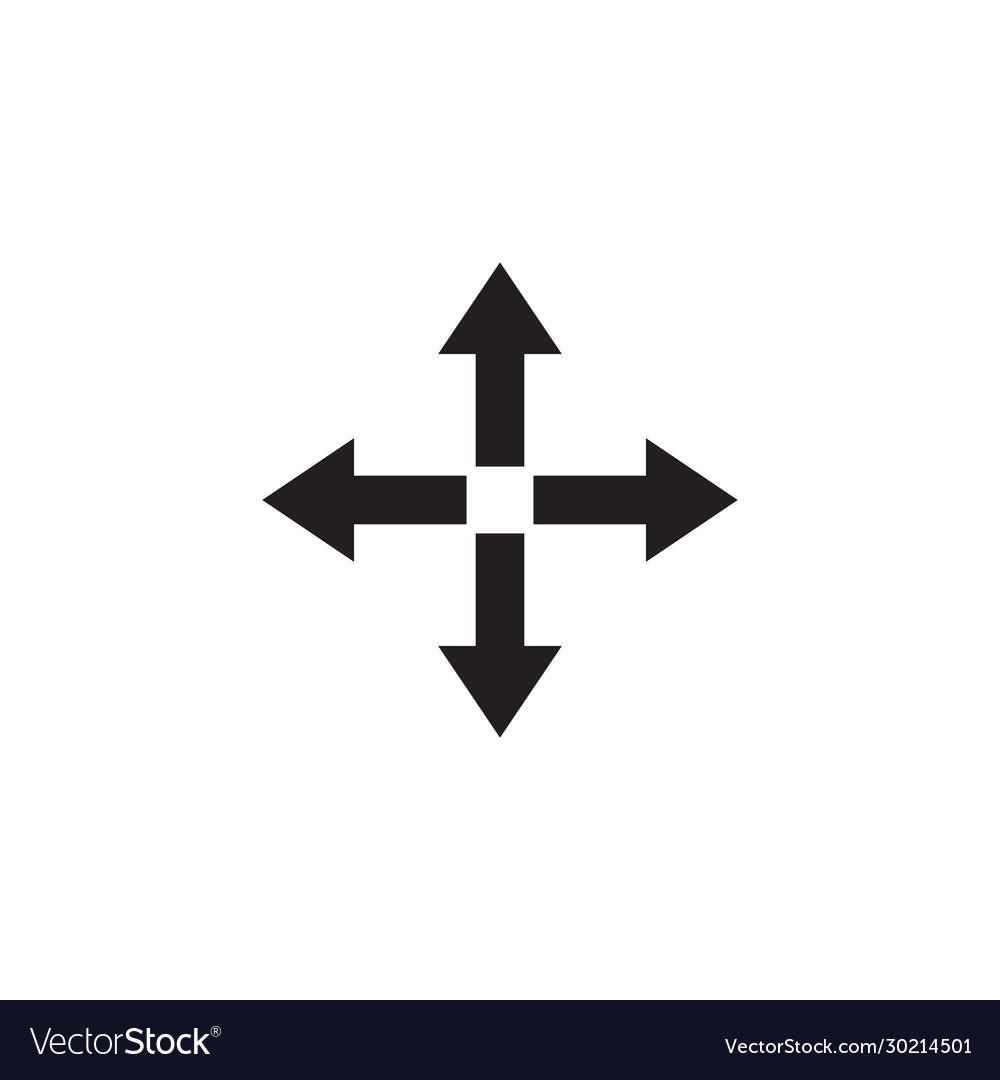 Arrow way path icon logo design template Vector Image