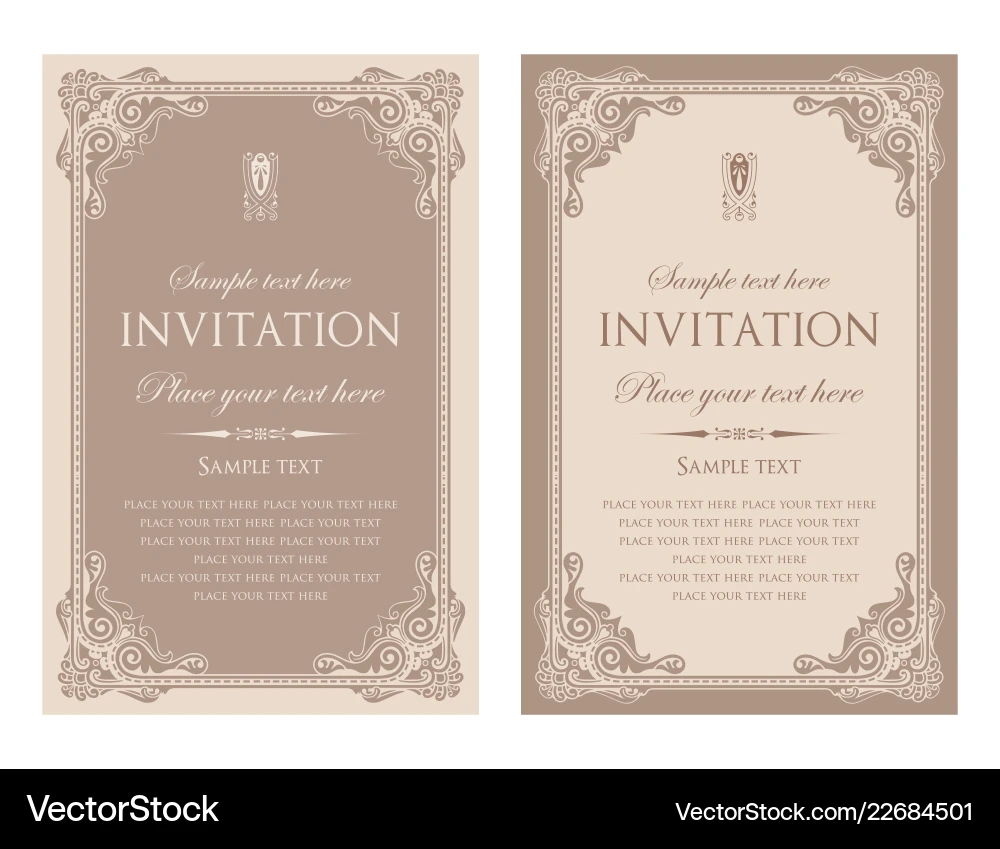 Retro Invitation Design Template Premium Vector | Invitation Card