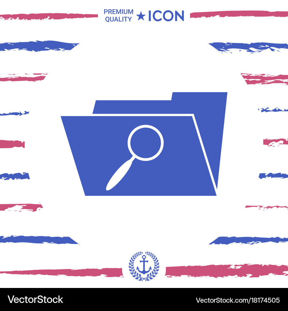 Search folder icon Royalty Free Vector Image - VectorStock