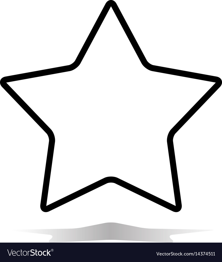 Star icon flat star icon on white background Royalty Free Vector Image ...