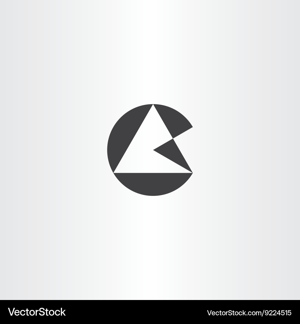 Geometric letter g circle triangle logo icon Vector Image
