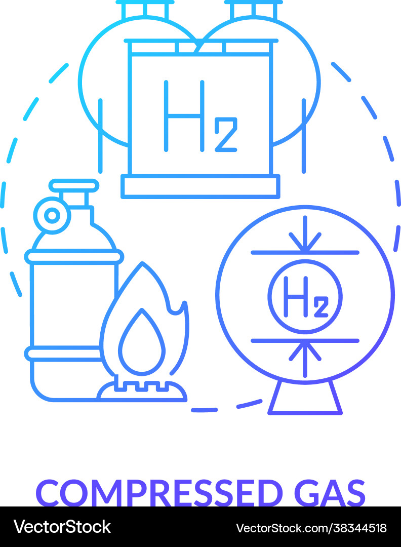 Compressed gas concept icon Royalty Free Vector Image