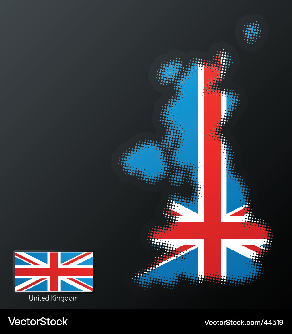 United kingdom map Royalty Free Vector Image - VectorStock