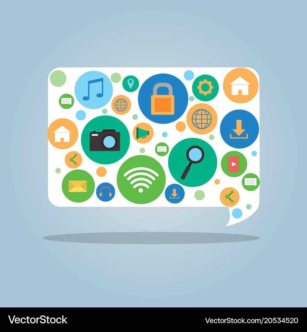 Chat and social media Royalty Free Vector Image