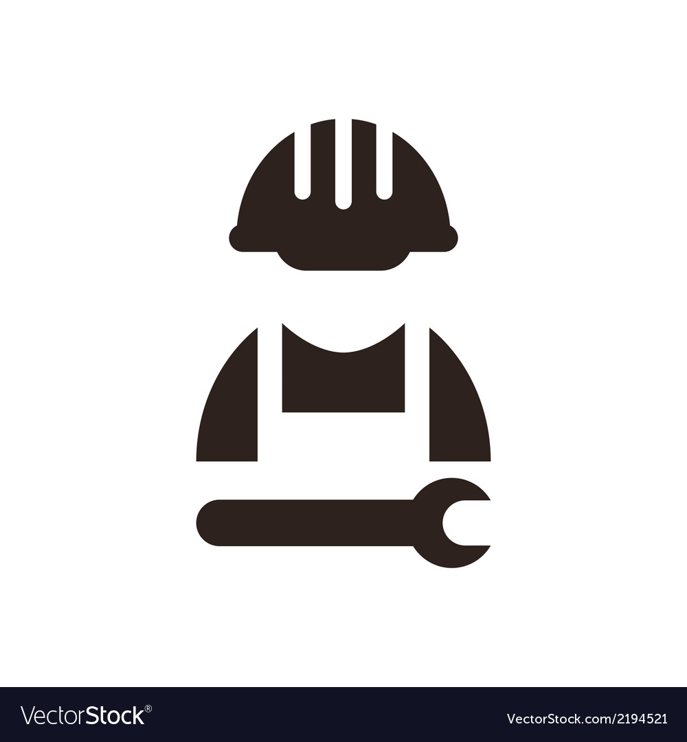 Construction worker icon Royalty Free Vector Image