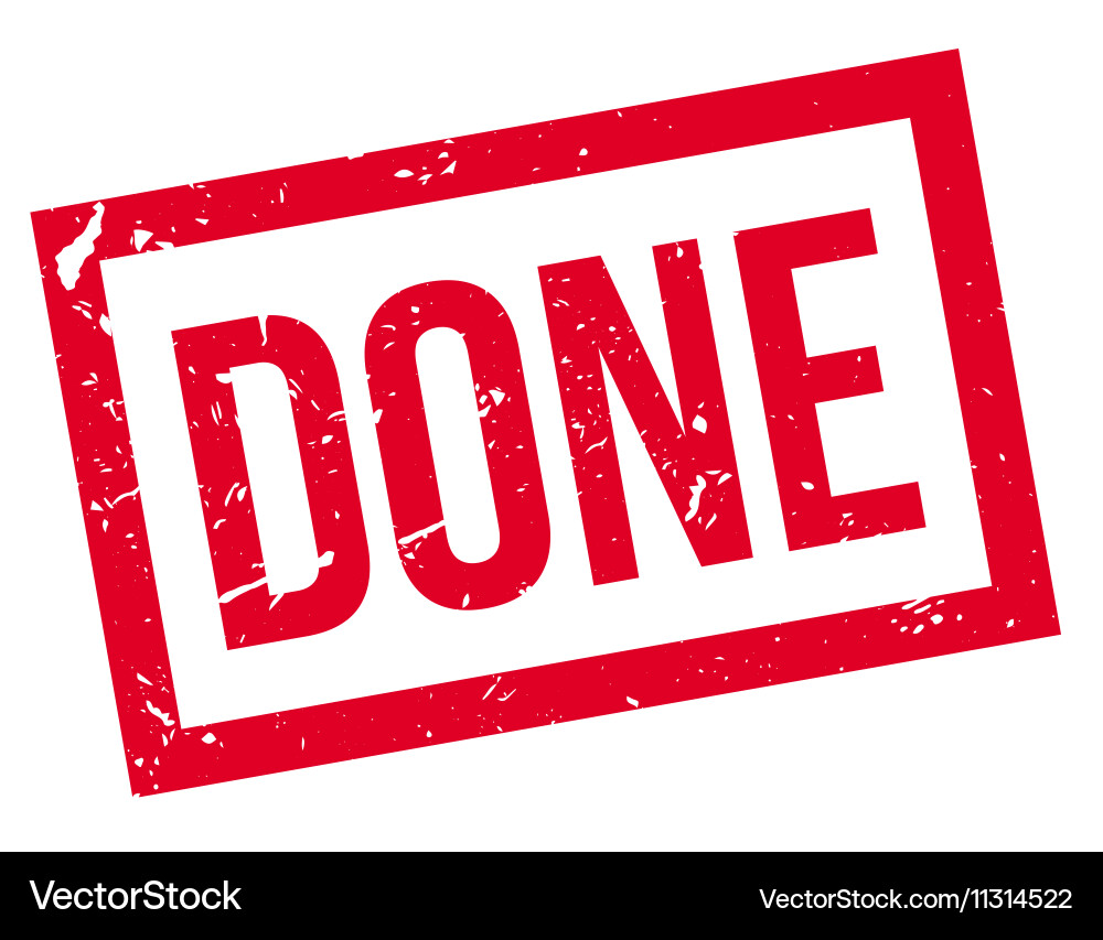 Done rubber stamp Royalty Free Vector Image - VectorStock