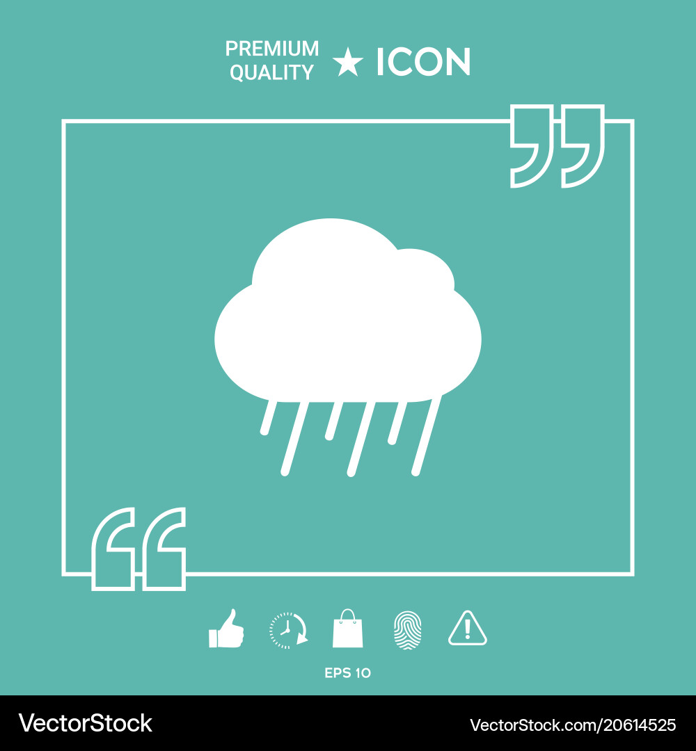 Cloud rain icon Royalty Free Vector Image - VectorStock