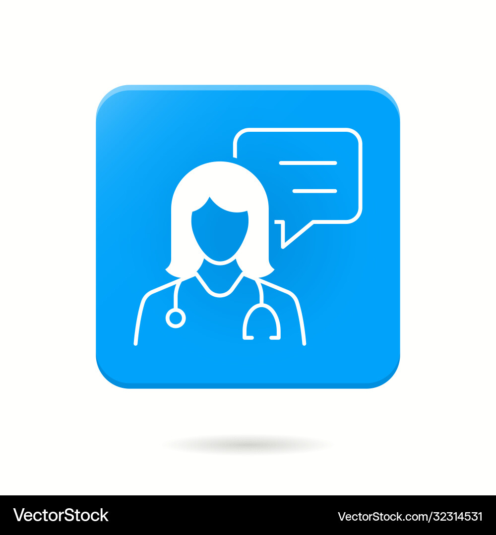 Doctor - icon isolated Royalty Free Vector Image
