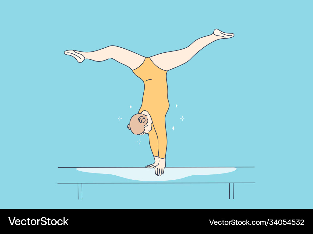 Sport performance gymnastics concept Royalty Free Vector