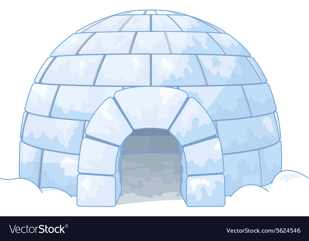 Igloo Royalty Free Vector Image - VectorStock