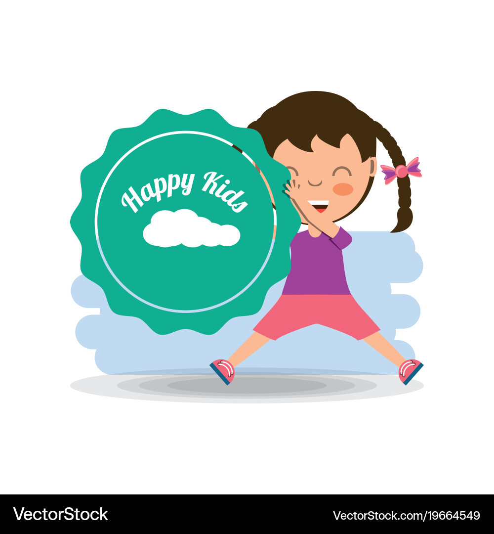 Happy kids design Royalty Free Vector Image - VectorStock