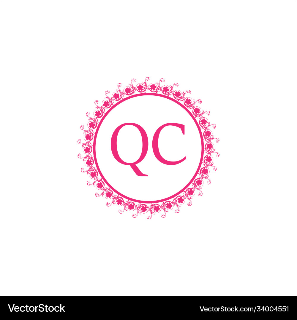 Q c letter logo abstract design Royalty Free Vector Image