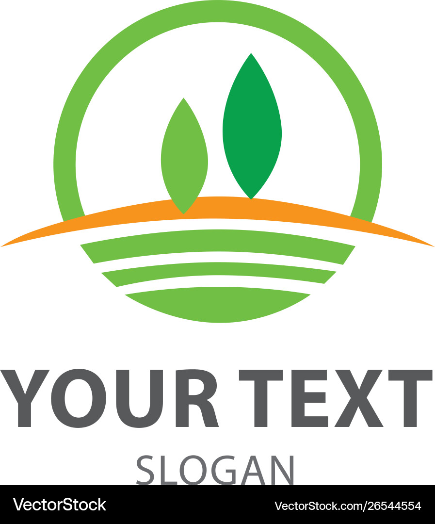 Nature farm logo image Royalty Free Vector Image