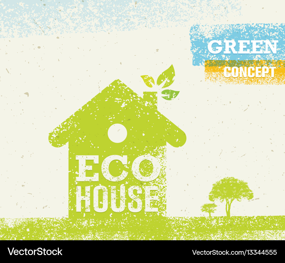 Eco house organic creative Royalty Free Vector Image