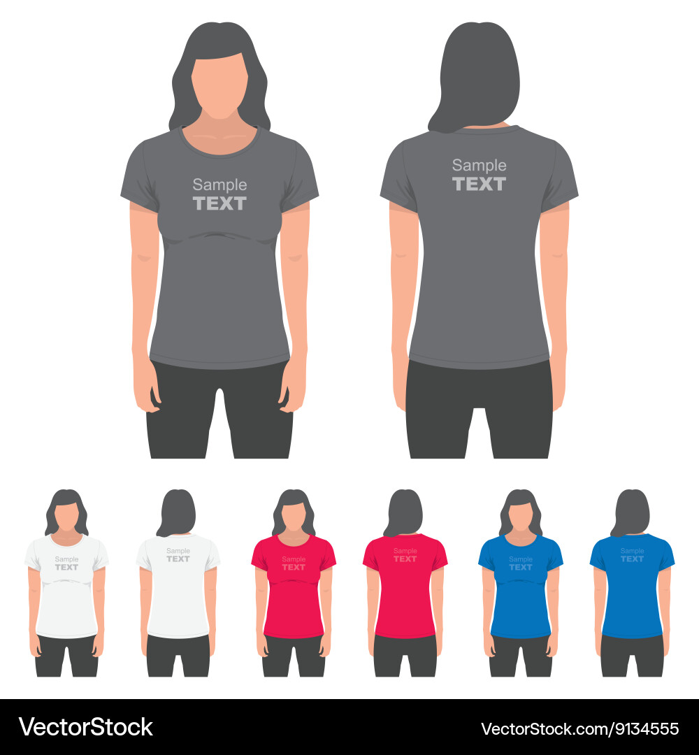 Women t-shirt design template Royalty Free Vector Image