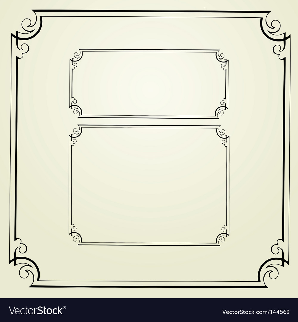 Swirl frames Royalty Free Vector Image - VectorStock