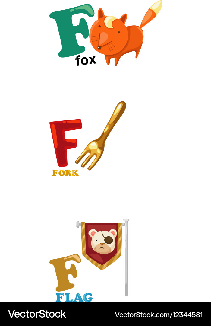 Alphabet letter - f Royalty Free Vector Image - VectorStock