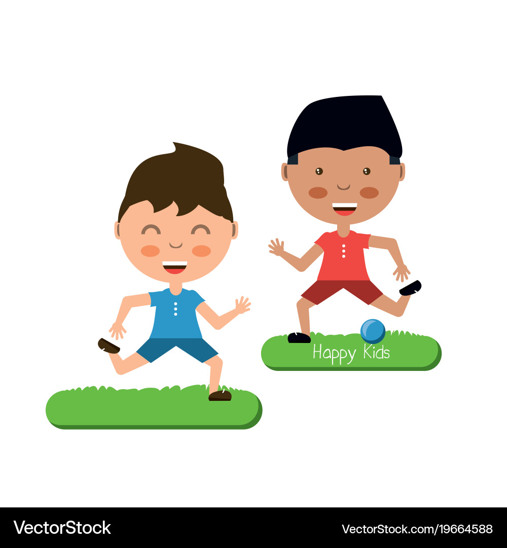 Happy kids design Royalty Free Vector Image - VectorStock