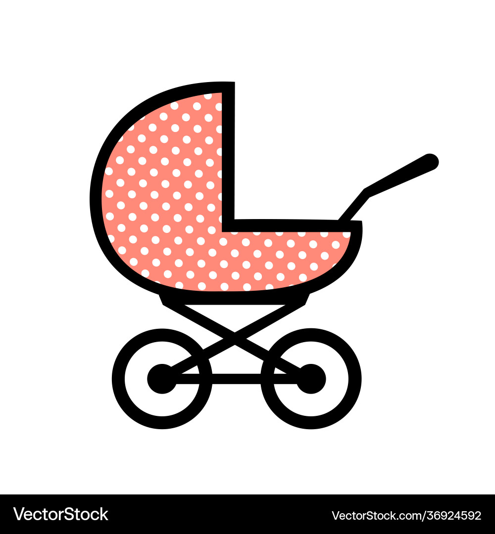 Baby stroller icon on a white background Vector Image