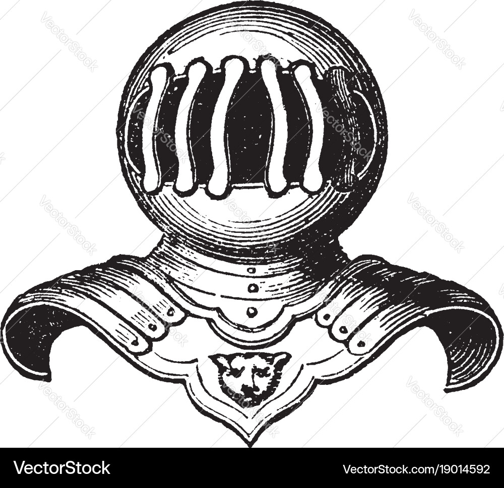 Helm sovereign is a heraldic vintage Royalty Free Vector