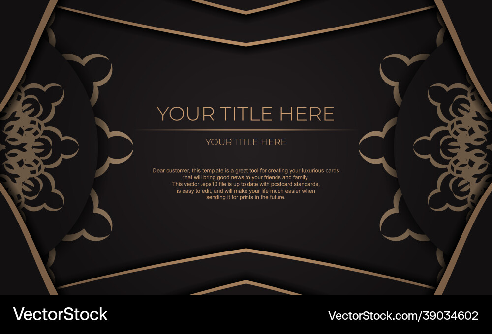 Template for design printable invitation card Vector Image