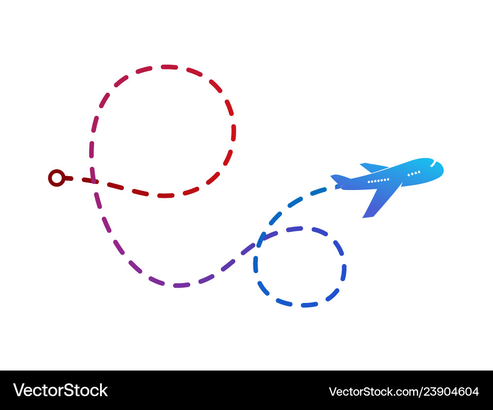 Airplane logo on color Royalty Free Vector Image