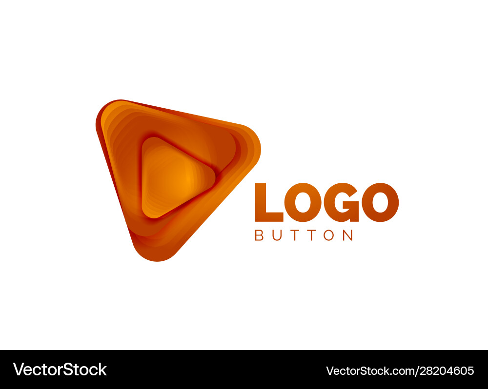 Play arrow or download button icon minimal Vector Image