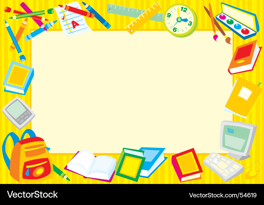 School frame Royalty Free Vector Image - VectorStock